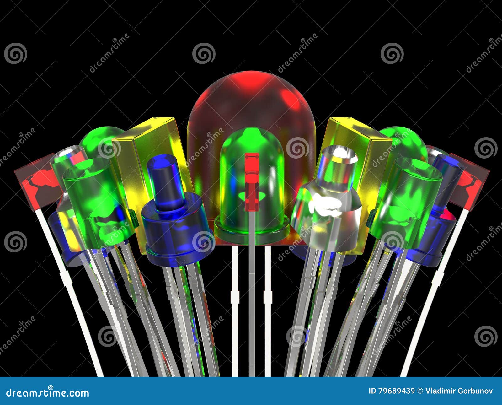Composition from Light Emitting Diodes Stock Illustration ...