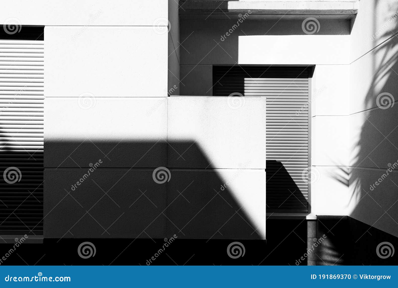 Composition of Light and Shadow on the Facade of the House Stock Photo ...
