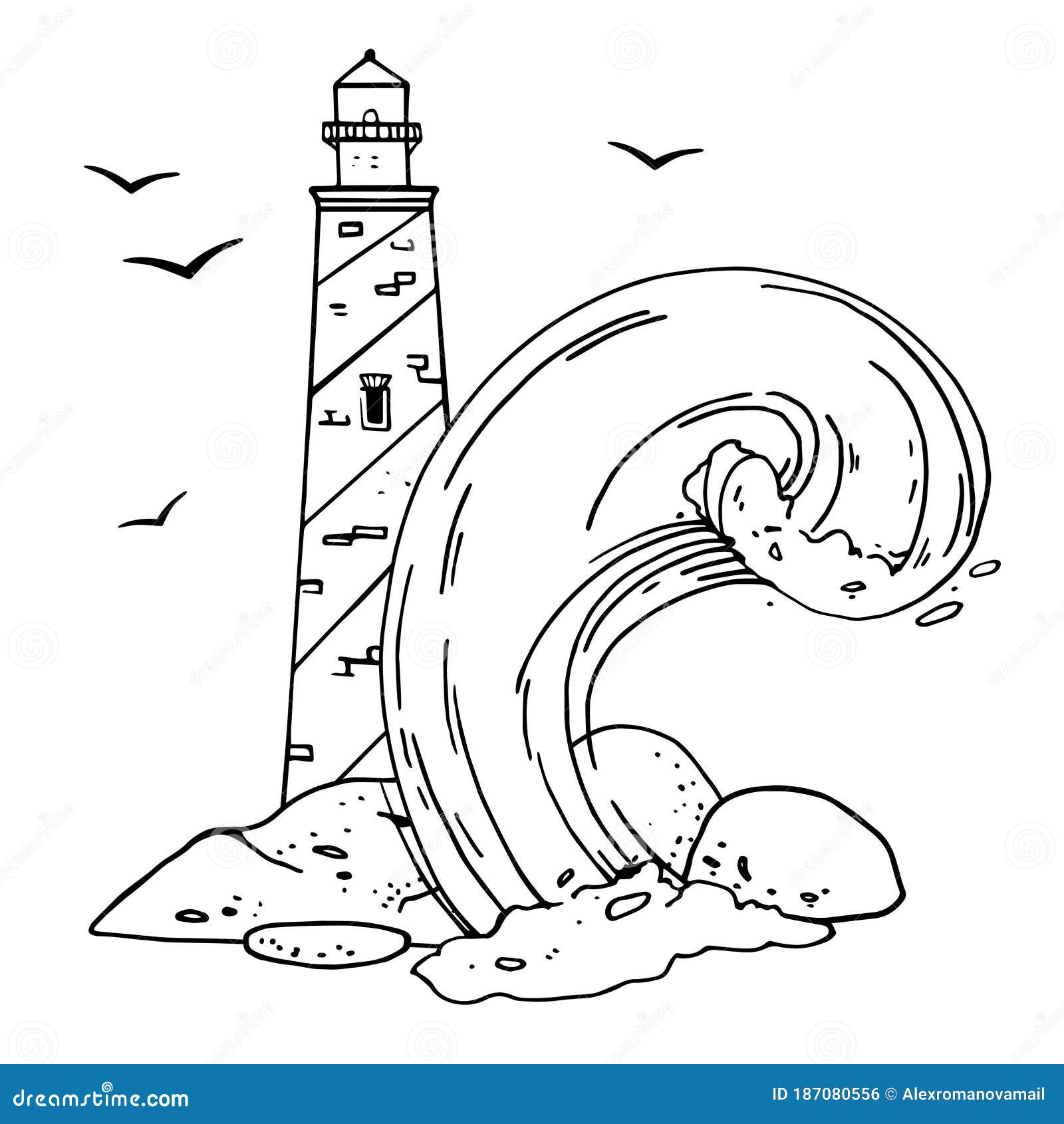 Lighthouse Outlines Clipart