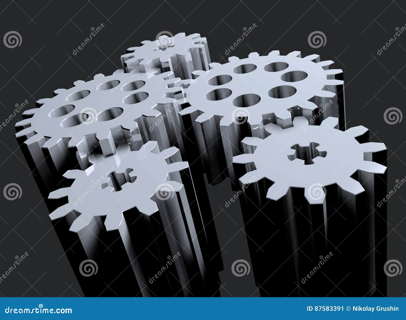 Rotation Gear Infographics Design Vector Illustration | CartoonDealer ...