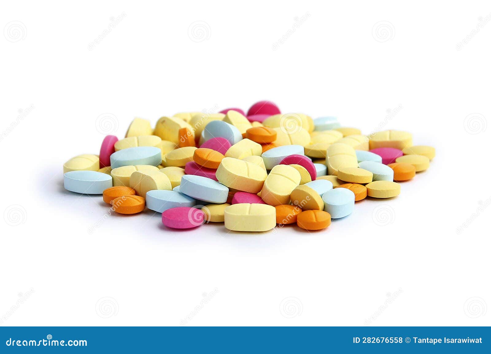 Composition of the Pastel Tablets Stock Photo - Image of drug, closeup ...