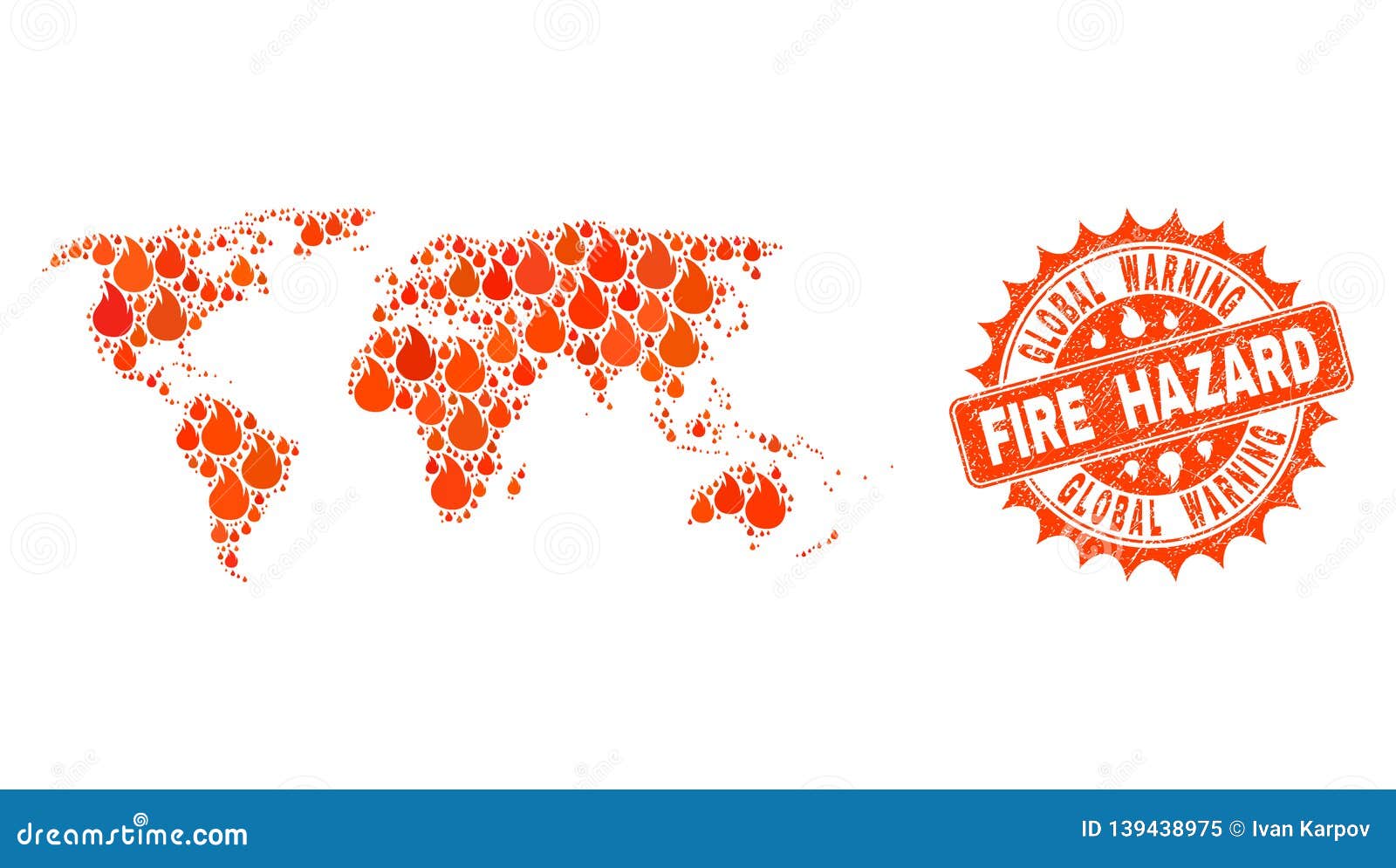 World Map Burning In Fire And Flames 3D Rendering Royalty-Free Stock ...