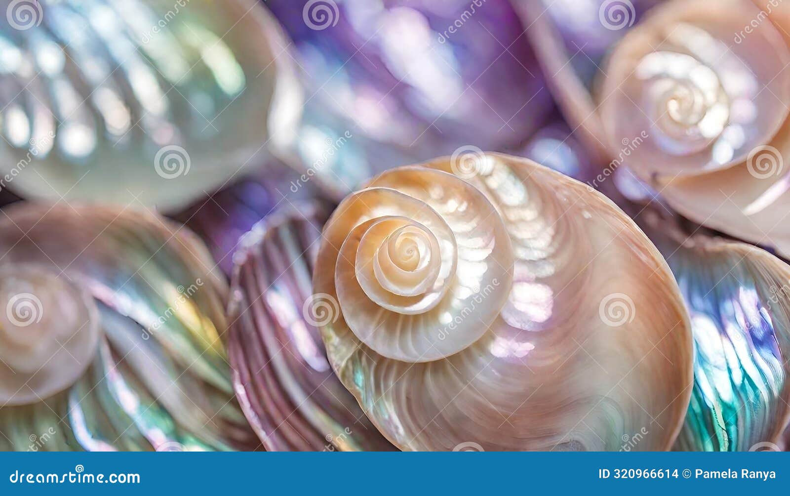 Pearl Shells. Underwater Oyster. Open Sea Scallop. Bivalve Mollusk ...