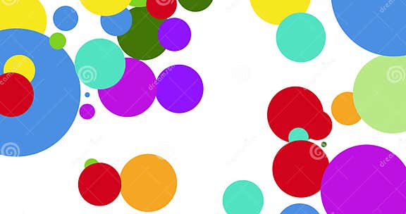 Composition of Multi Coloured Spots and Copy Space on White Background ...