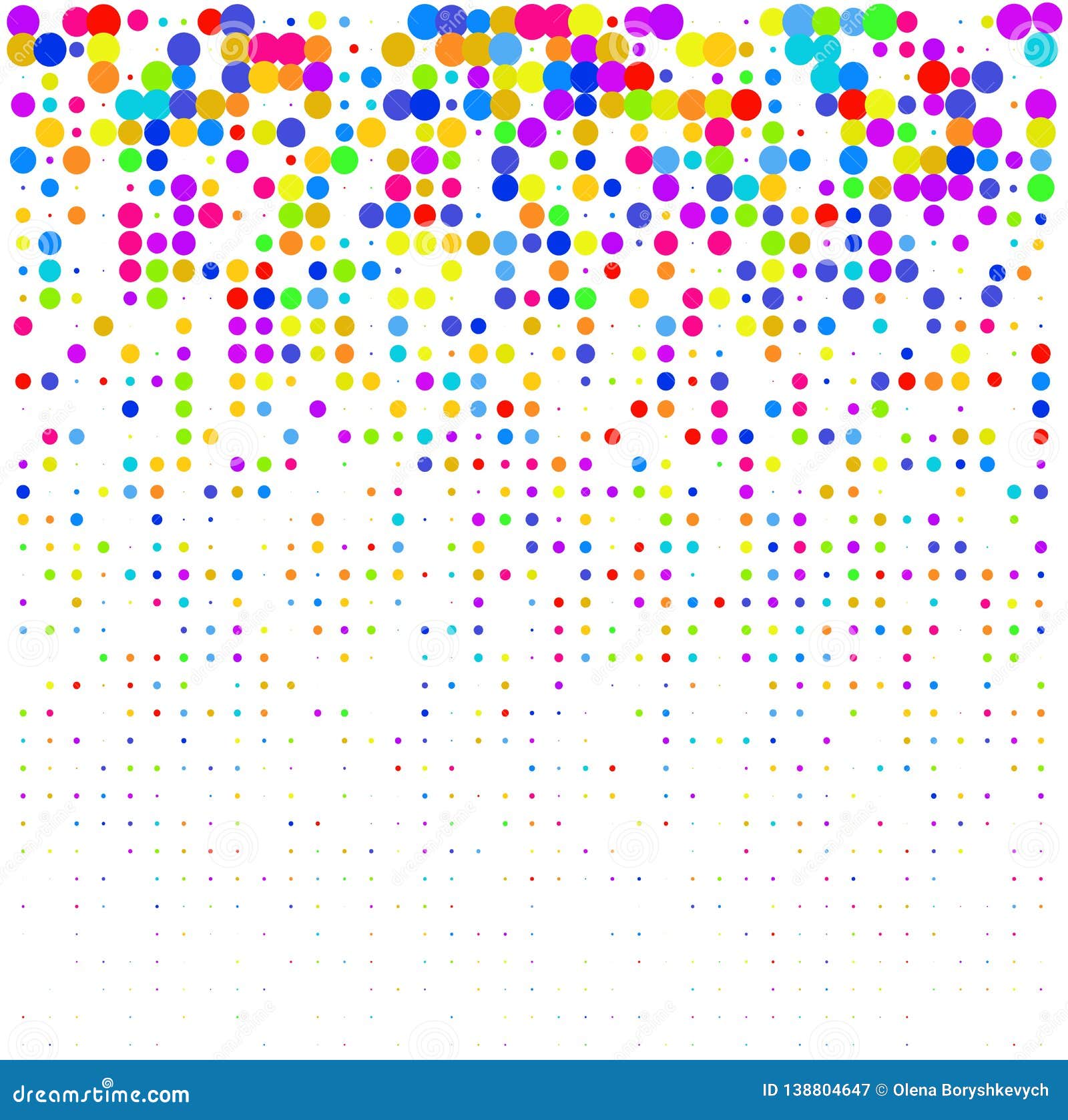 The Composition from Multicolored Dots on White Background. Stock ...