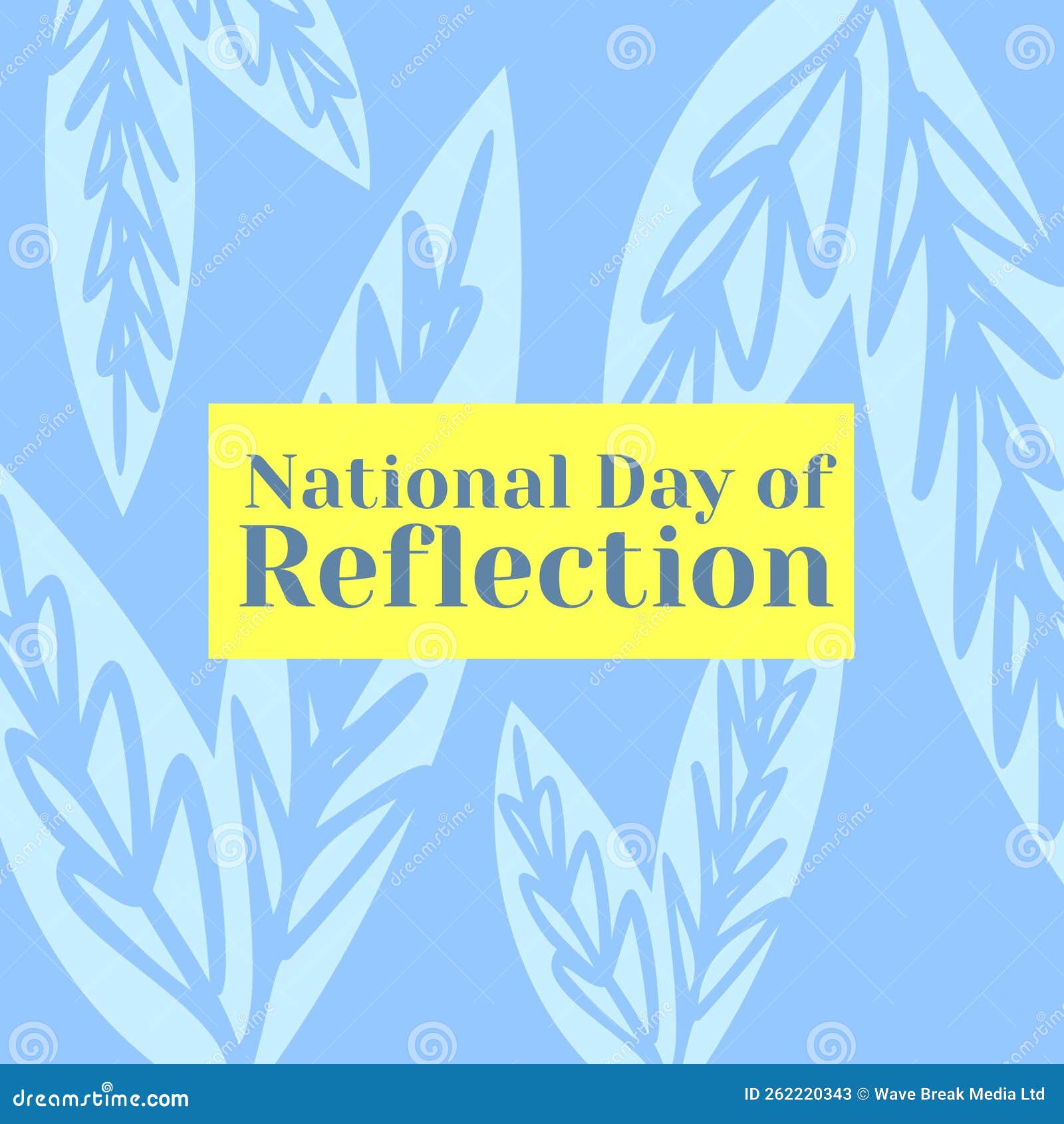 Composition of National Day of Reflection Text Over Leaves Stock ...