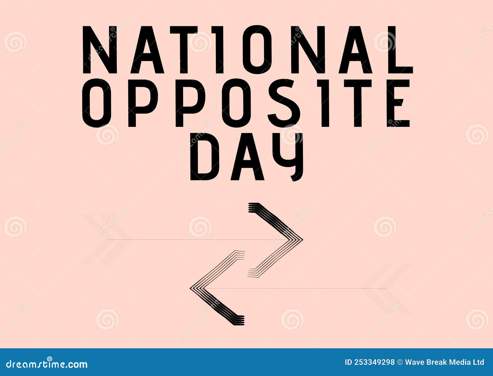 Composition of National Opposite Day Text with Arrows on Pink ...