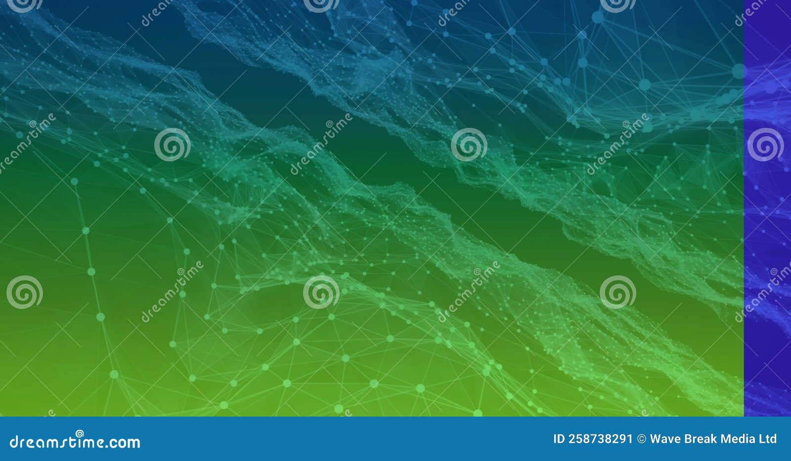 Composition of Network of Connections with Shapes on Green Background ...