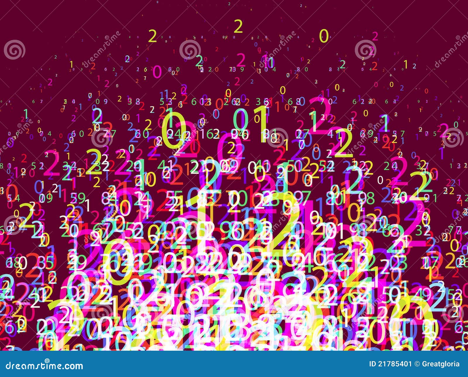 Composition of Numbers, Vector Stock Vector - Illustration of chaos ...