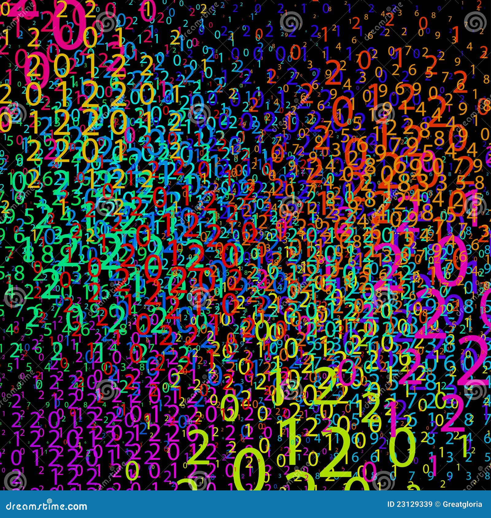 Composition of Numbers, Vector Stock Vector - Illustration of colorful ...