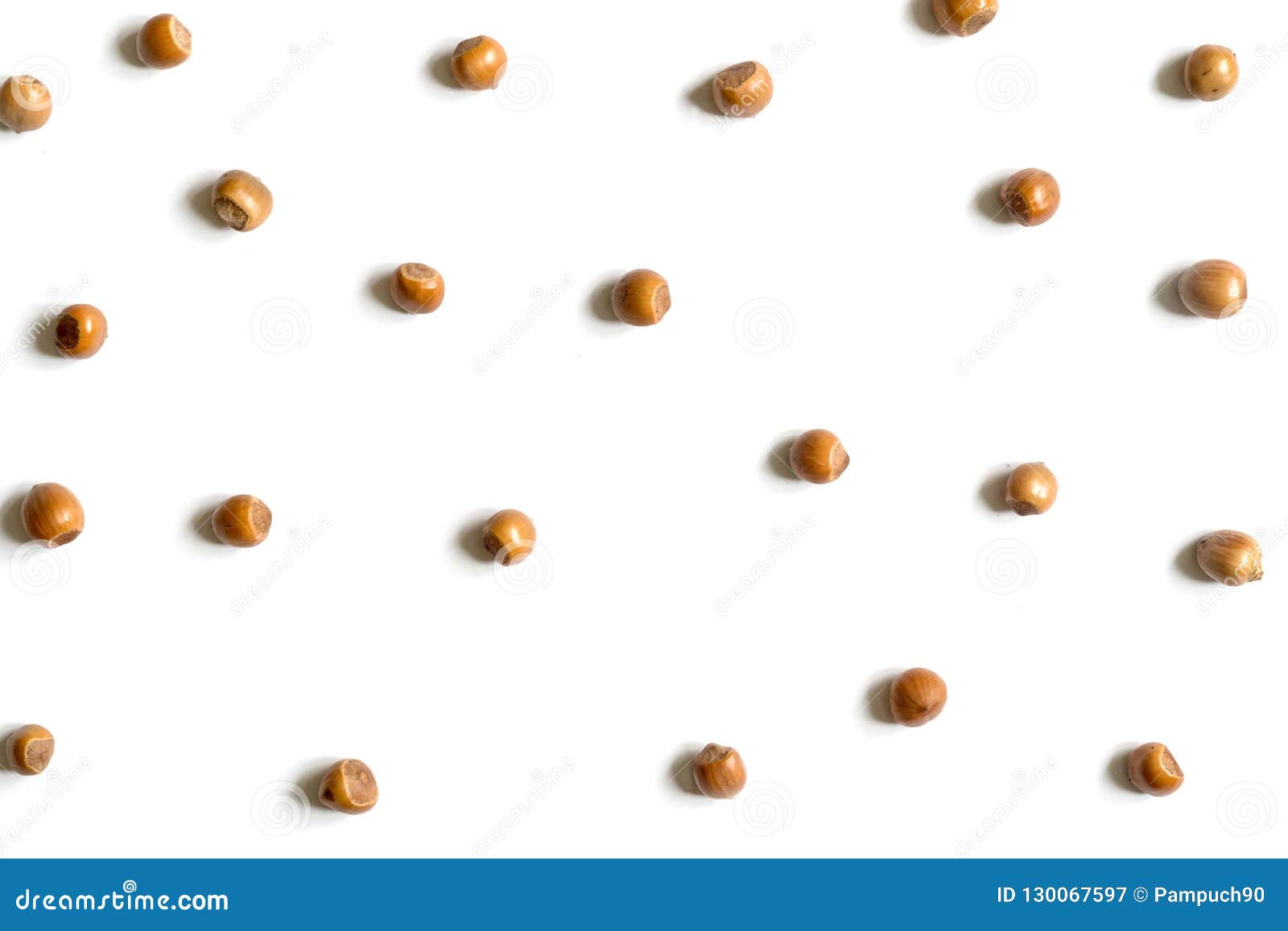 Composition of Nuts Pattern. Isolated Top View. Stock Image - Image of ...