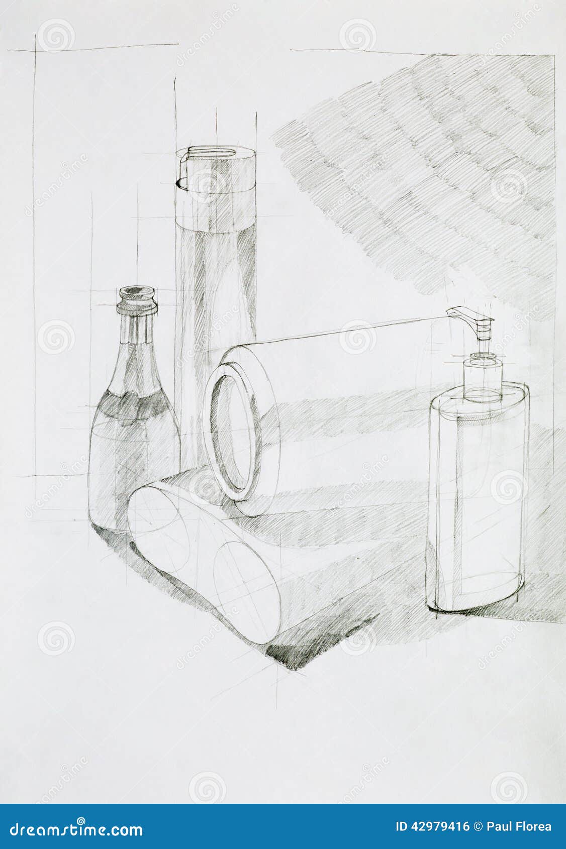 Composition with objects stock illustration. Illustration of ...