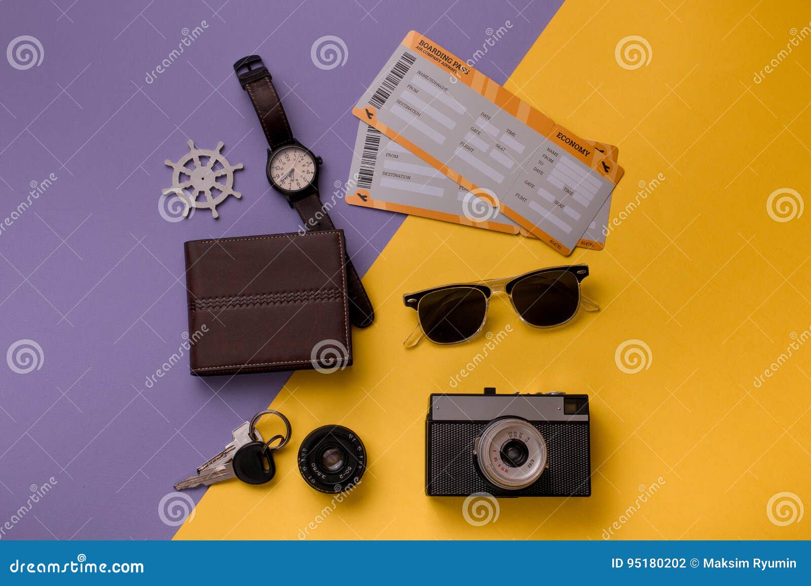 Composition with Objects for Travelling Stock Photo - Image of ...
