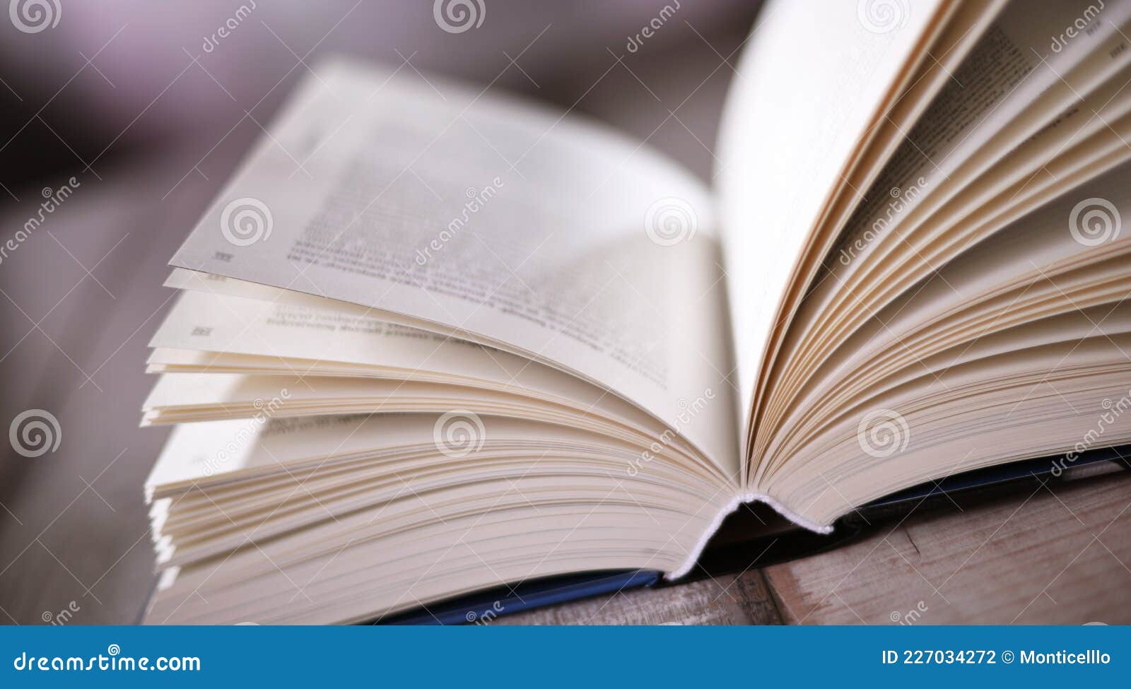 Composition with Open Book on the Table Stock Photo - Image of writing ...