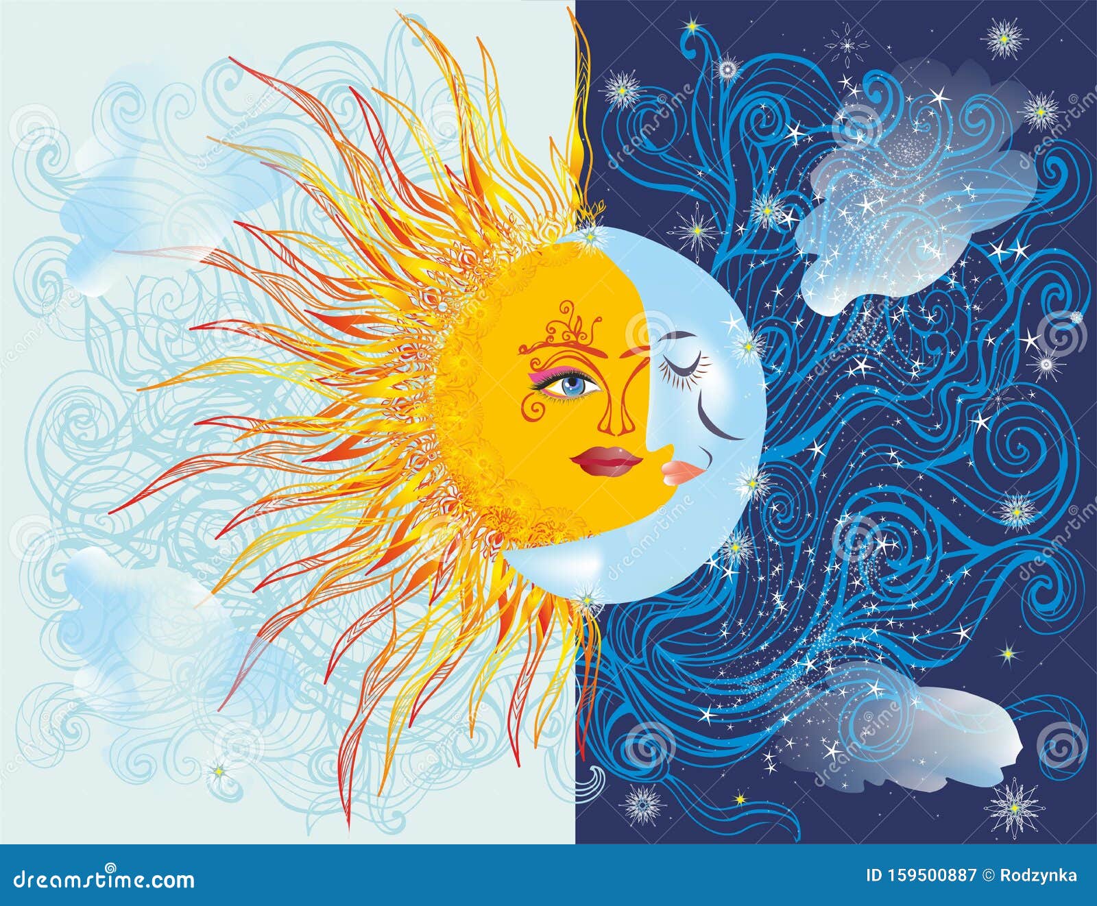 Day and night stock illustration. Illustration of graphics - 159500887