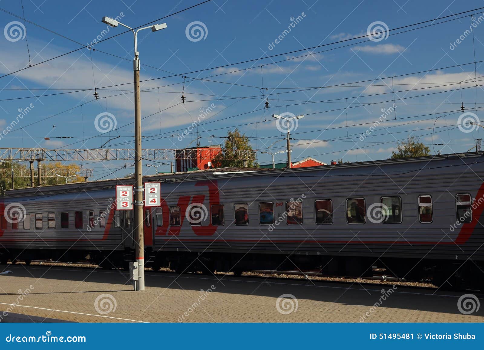 The Composition of the Passenger Train Editorial Photo - Image of view ...