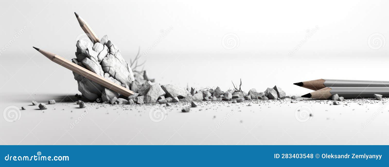 A Composition of Pencils and Graphite, an Abstract Background. Stock ...