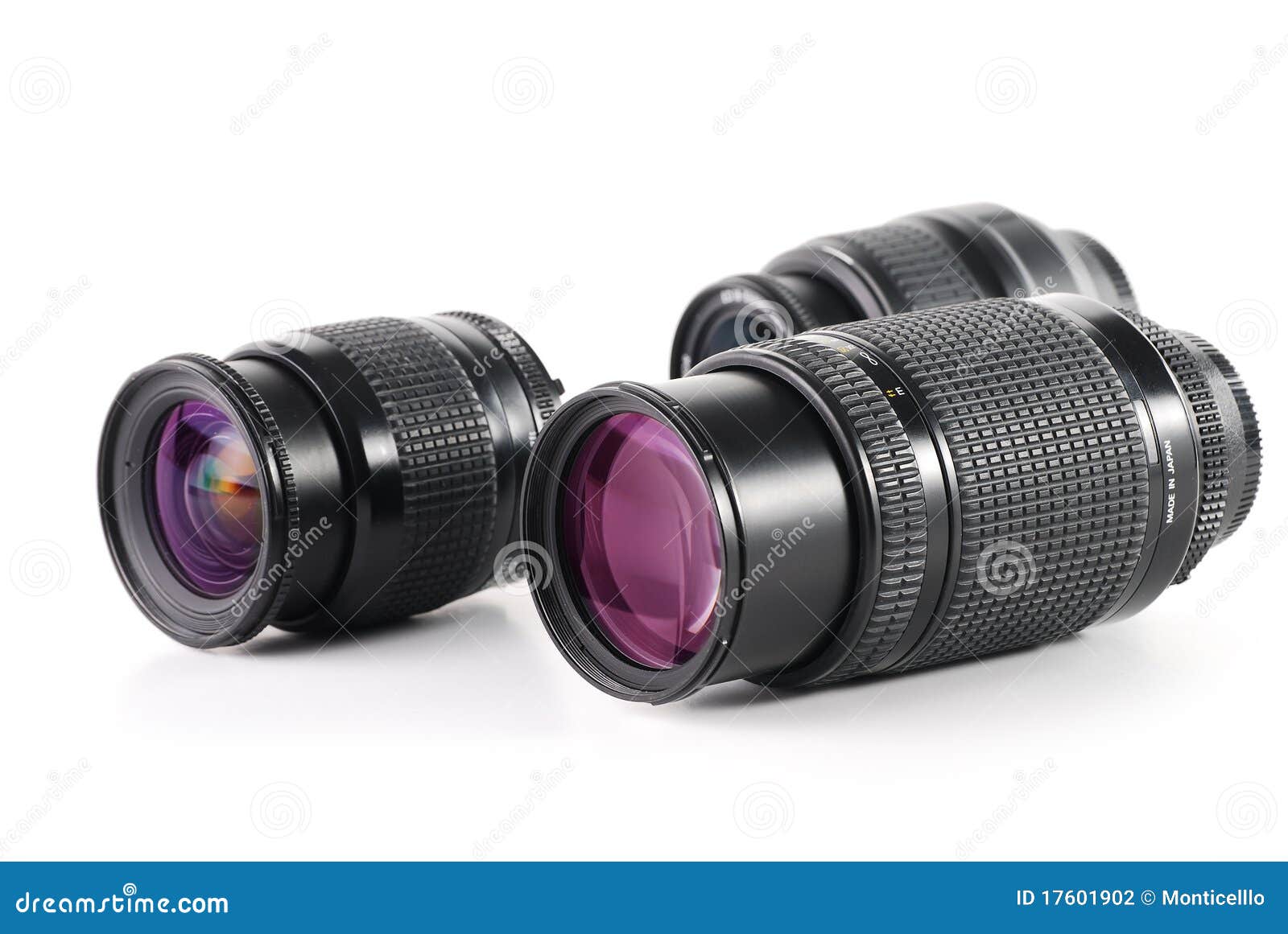 Composition with Photo Zoom Lenses on White Stock Photo - Image of ...