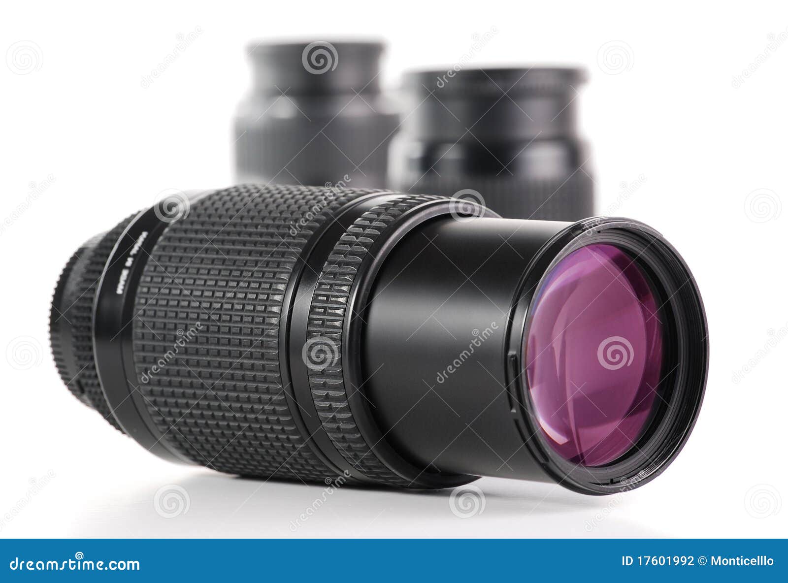 Composition with Photo Zoom Lenses on White Stock Photo - Image of ...