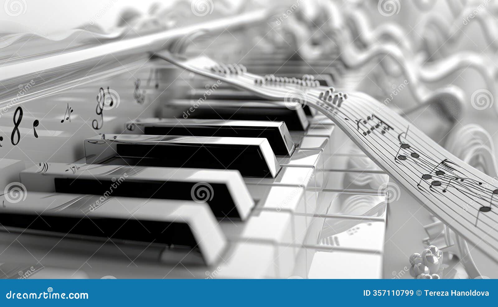 Composition Piano Music Treble Clef and Sheet Music Stock Illustration ...