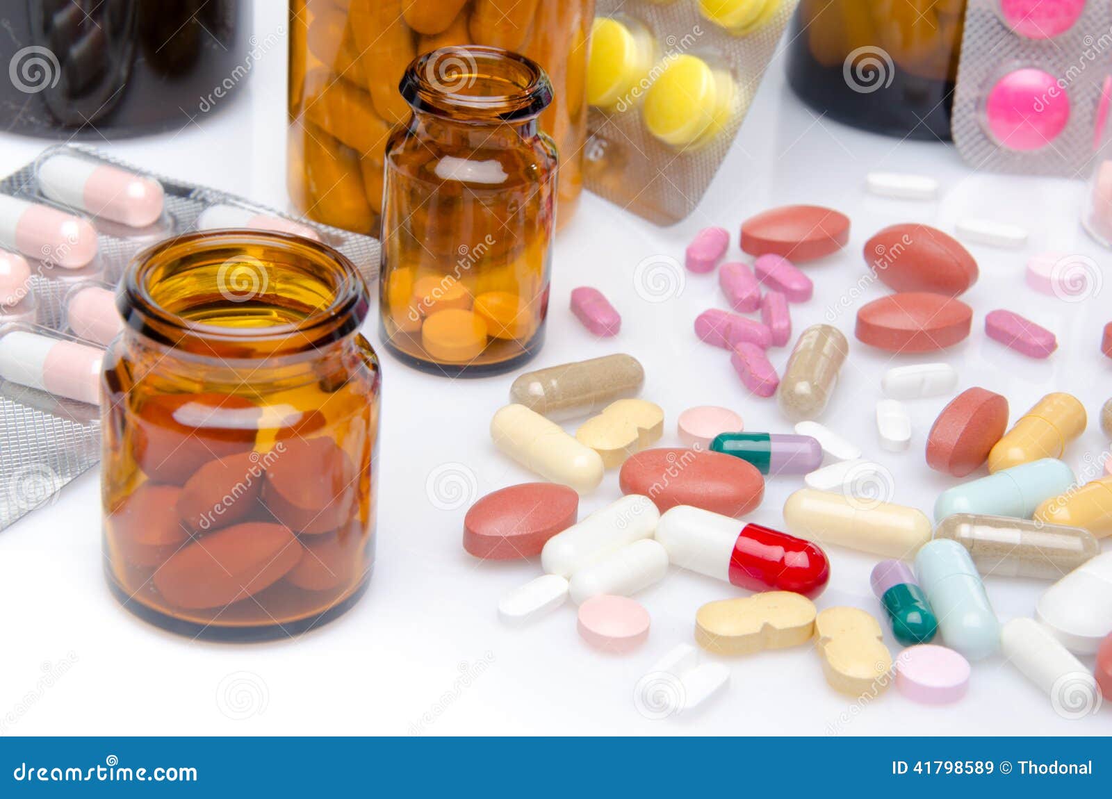 Composition with Pills, Tablets and Capsules Stock Image - Image of ...