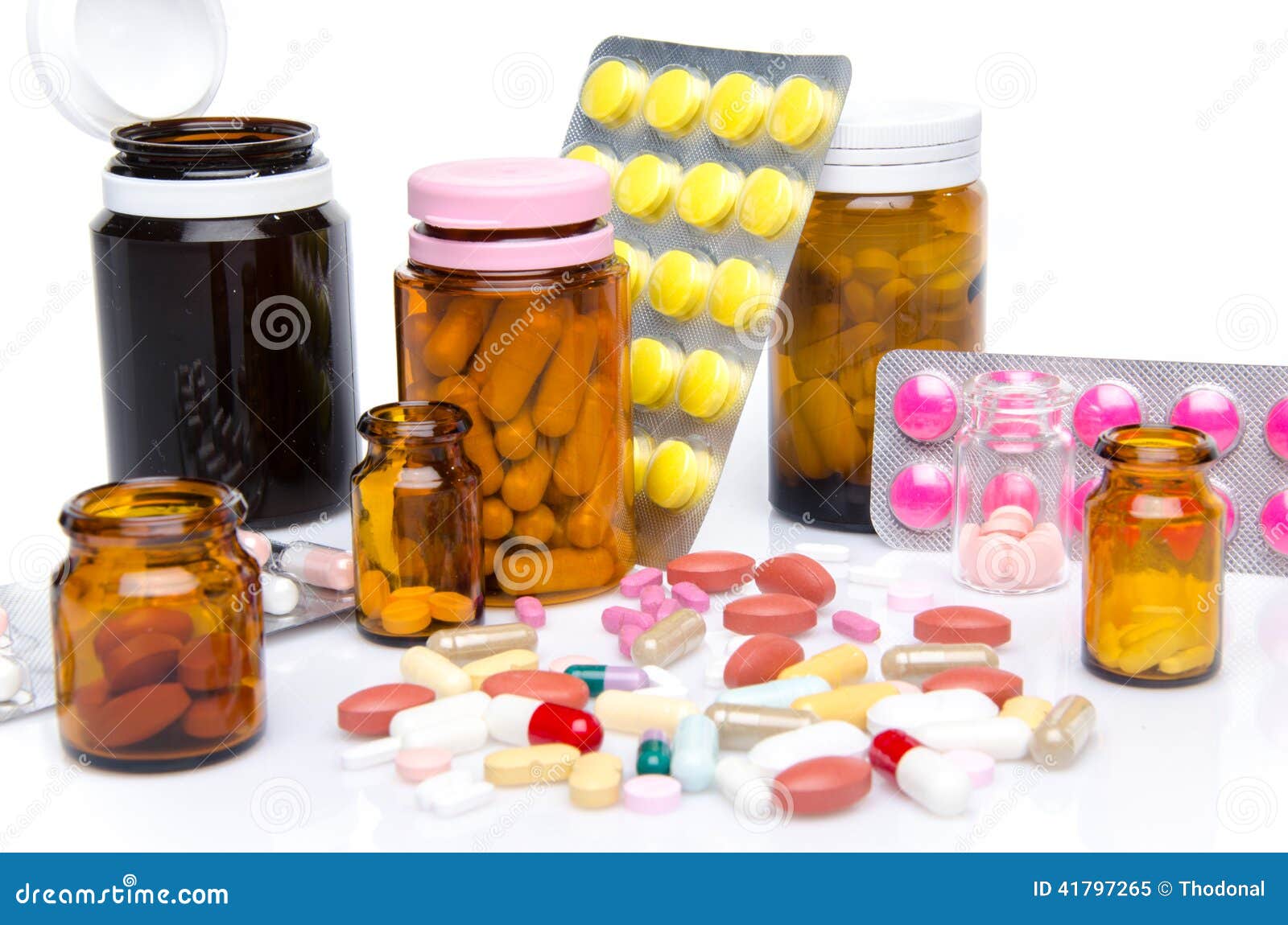 Composition with Pills, Tablets and Capsules Stock Image - Image of ...