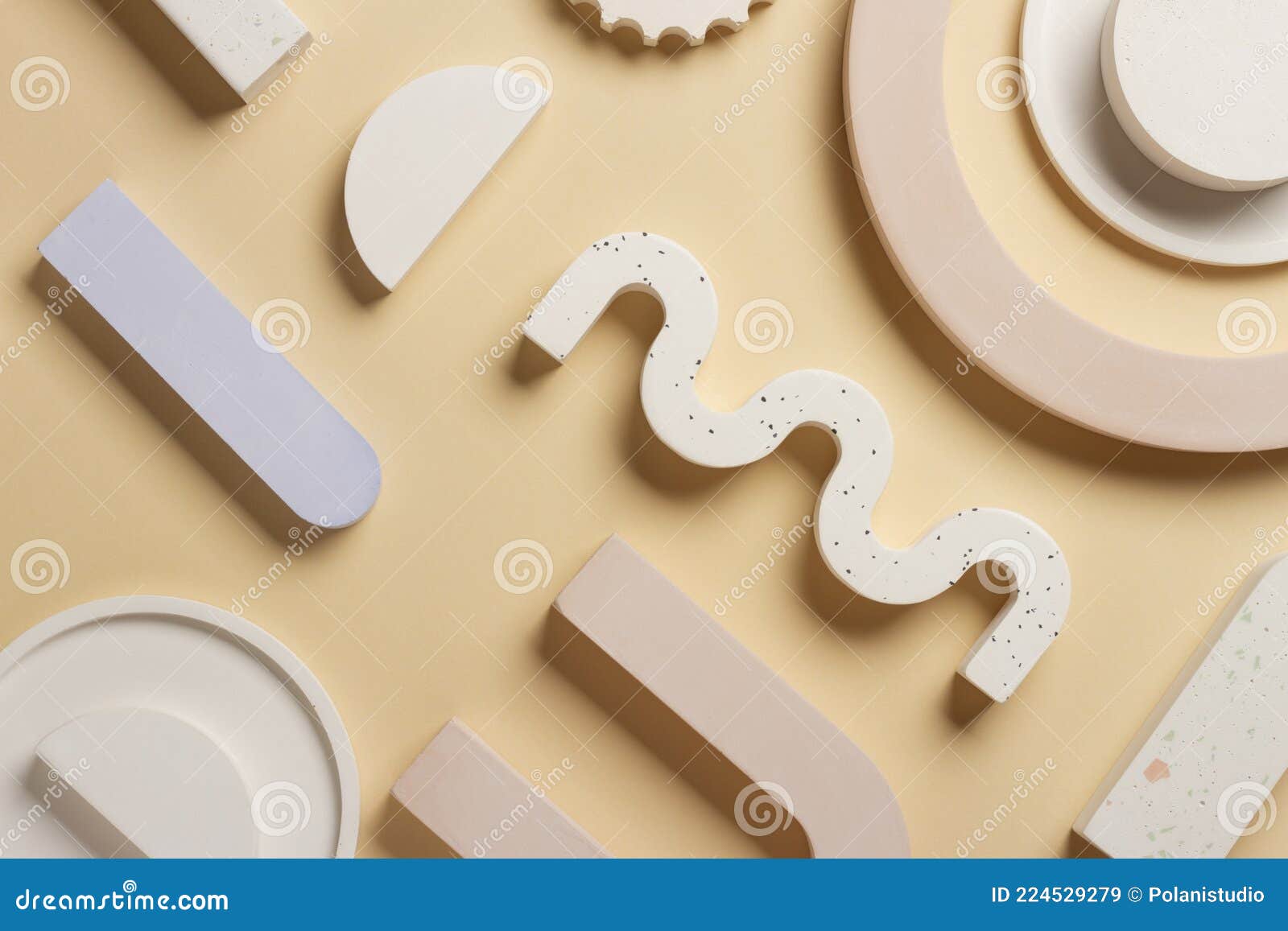 Composition of Plaster Decorations of Different Geometries on a ...