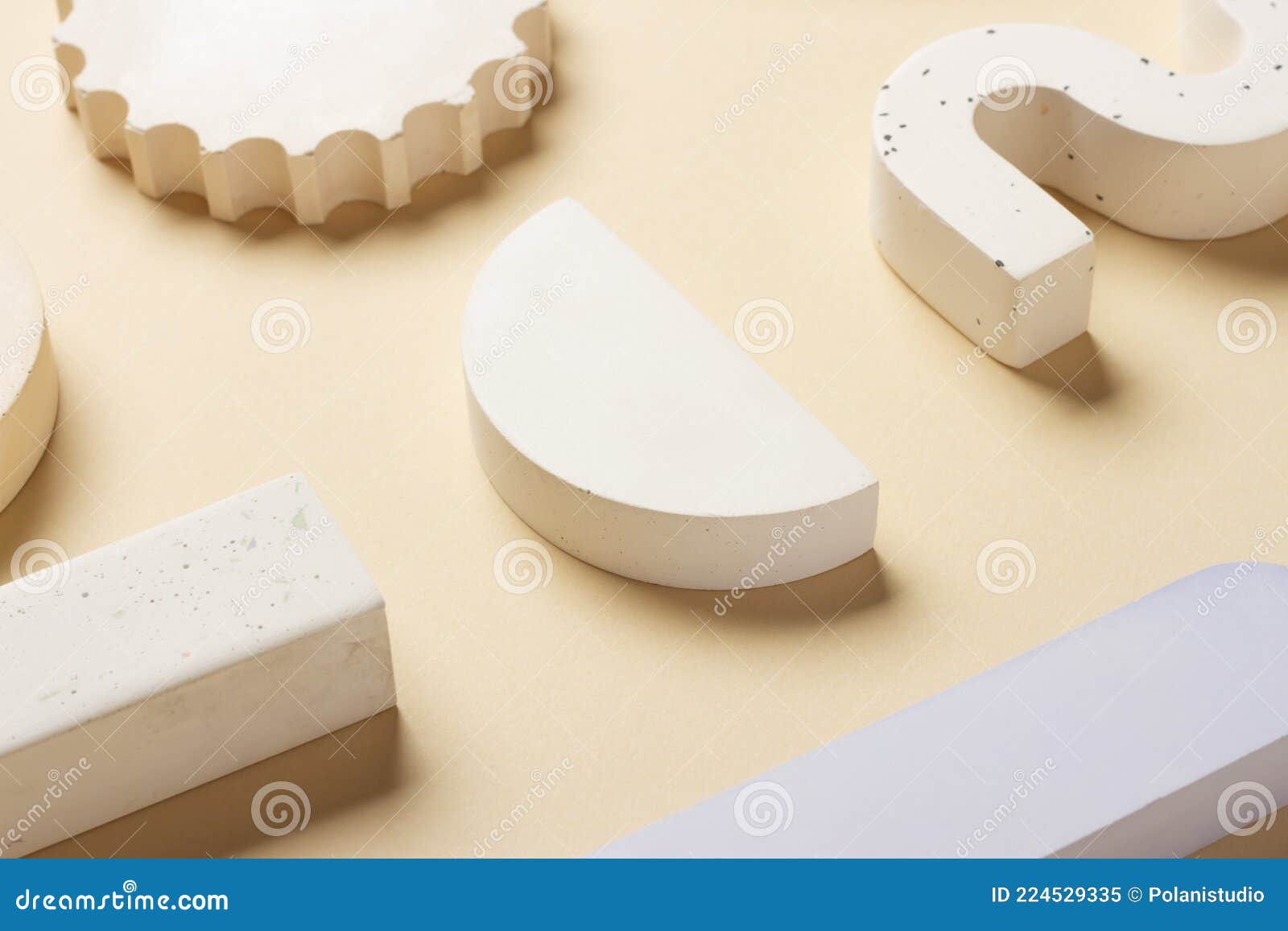 Composition of Plaster Decorations of Different Geometries on a ...