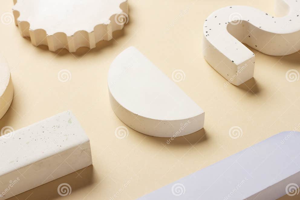 Composition of Plaster Decorations of Different Geometries on a ...