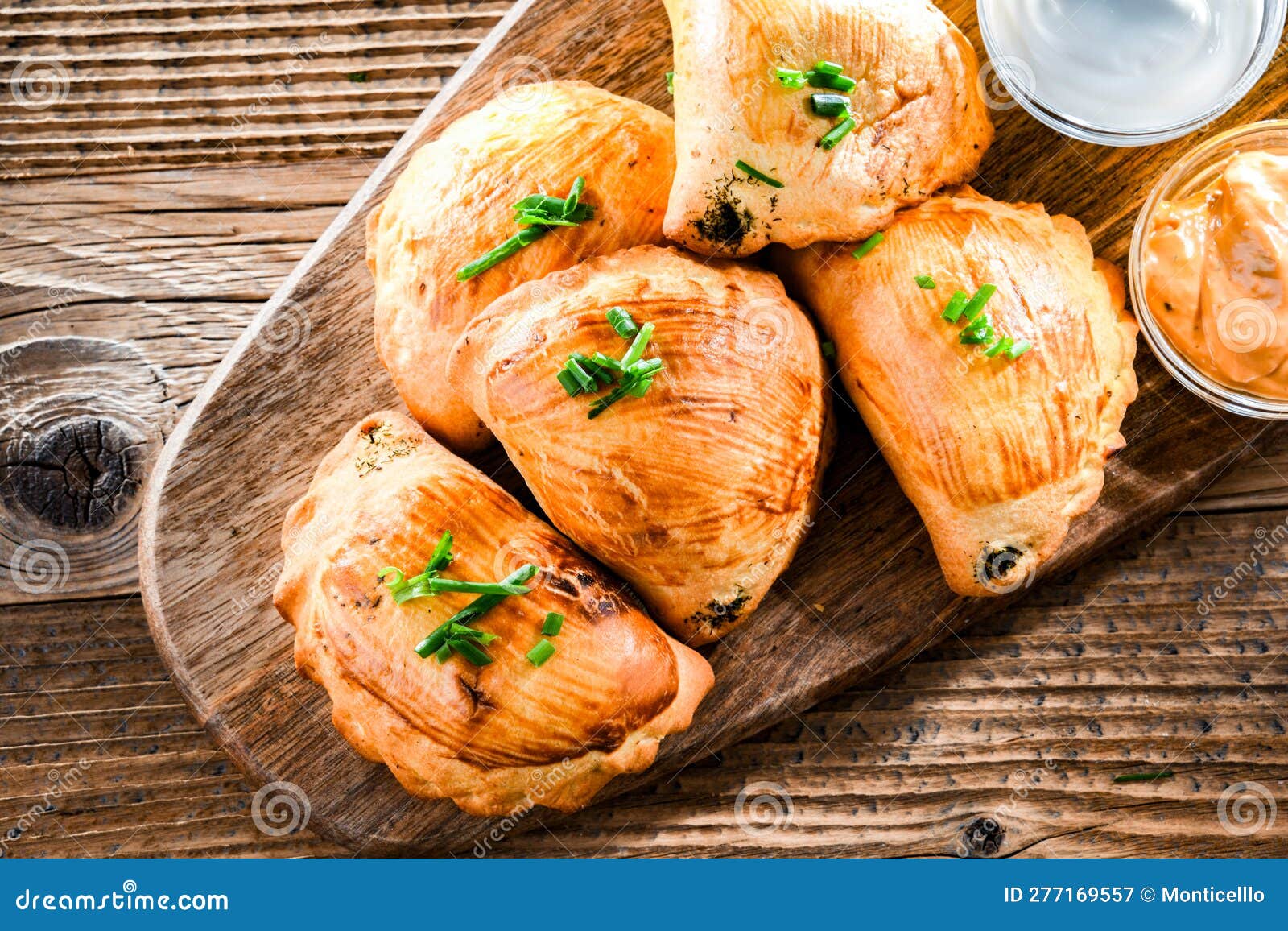 Composition with a Plate of Oven-baked Pierogi Stock Image - Image of ...