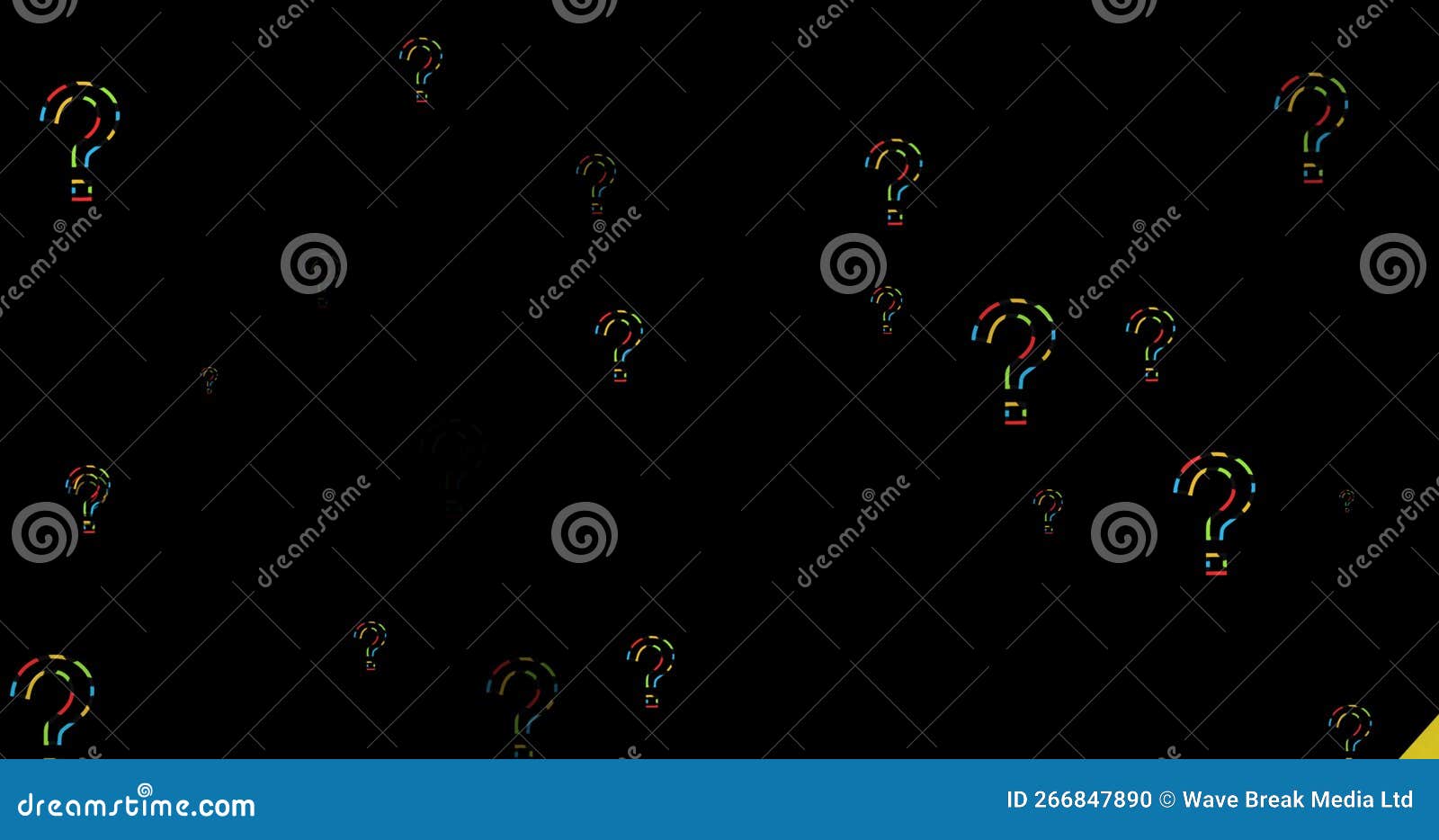 Composition Of Question Marks On Black Background Stock Photography ...