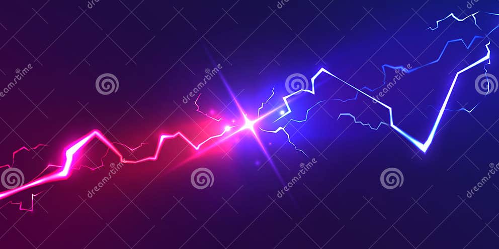 Composition of Realistic Gradient Lightning Stock Illustration - Illustration of bright, vector ...