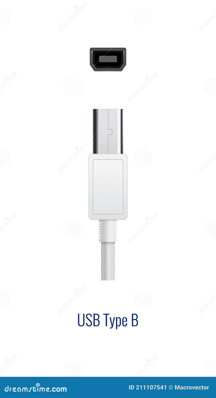 White USB-B Composition stock vector. Illustration of smartphone ...