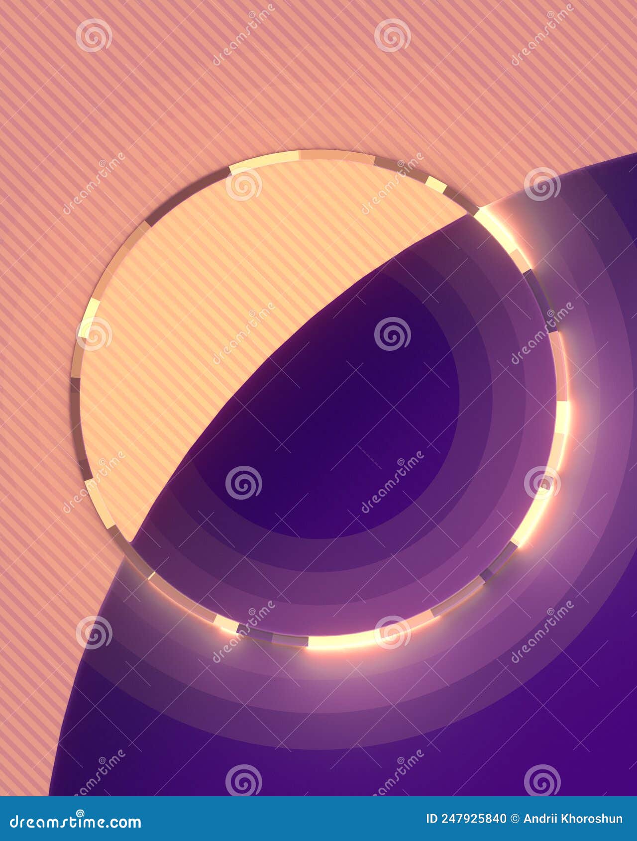 Composition of Rounded Figures with a Harmoniously Color and a Luminous ...