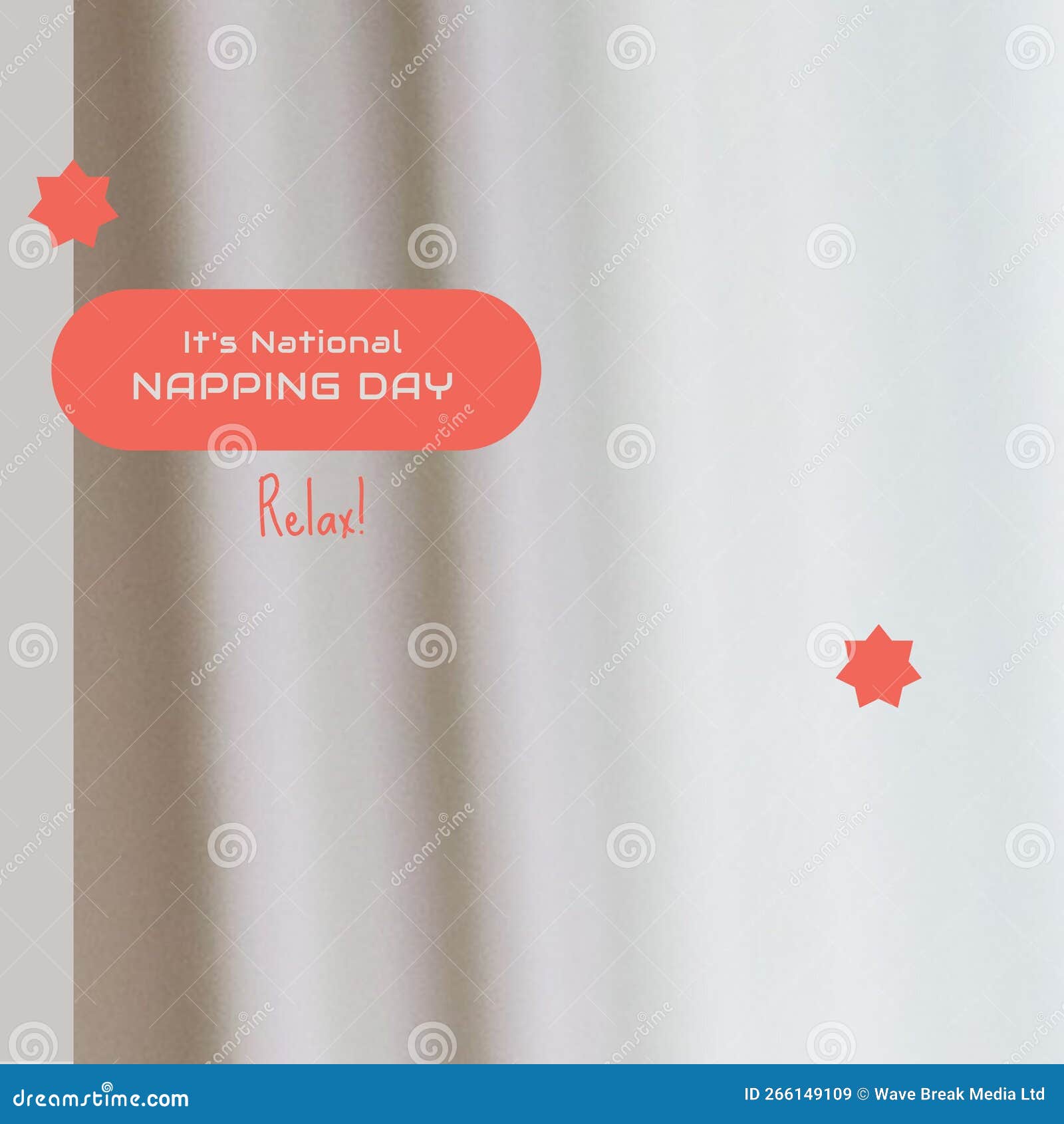 Composition of it S National Napping Day Text Over Copy Space on Grey ...