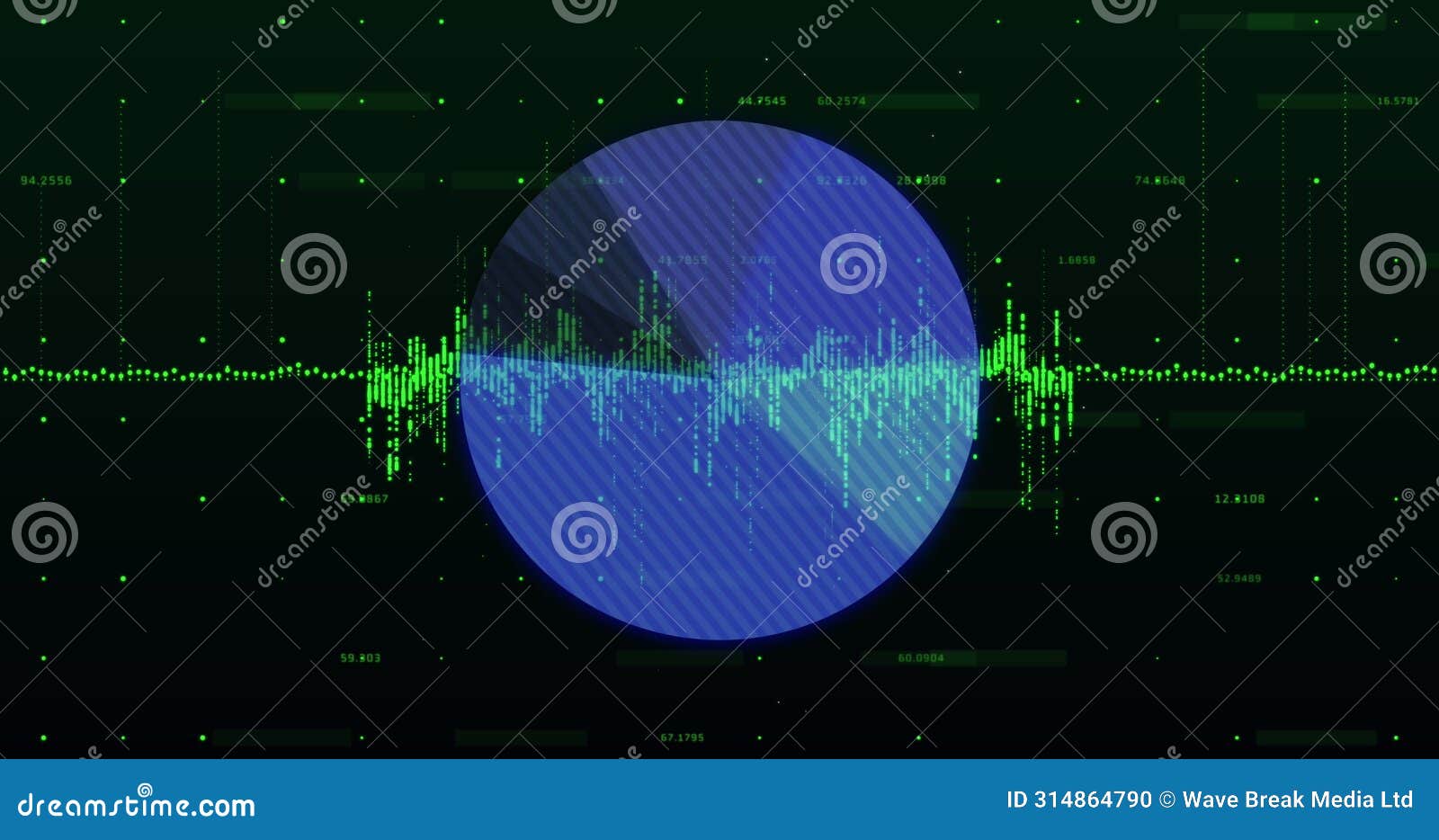 Composition of Scope Scanning and Data Processing Over World Map Stock ...