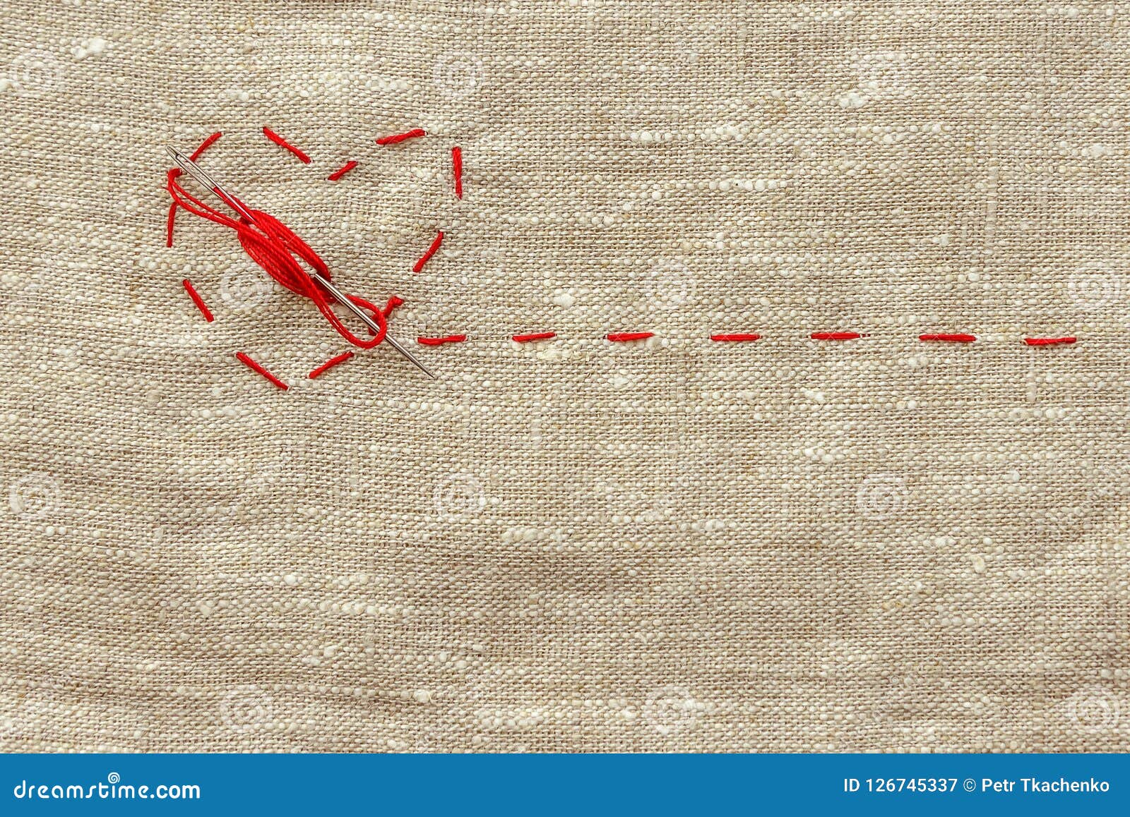 Sewing Thread and for Knitting, a Red String in the Form of a Medical ...