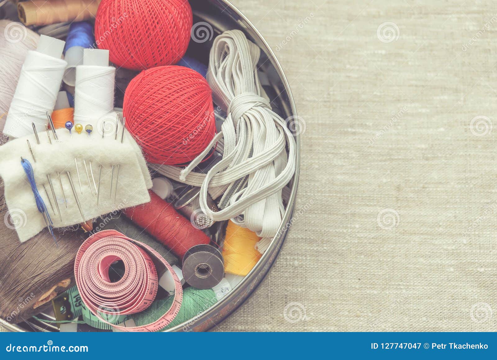 Composition of Seamstress, Tailor, Thread for Sewing and for Knitting ...