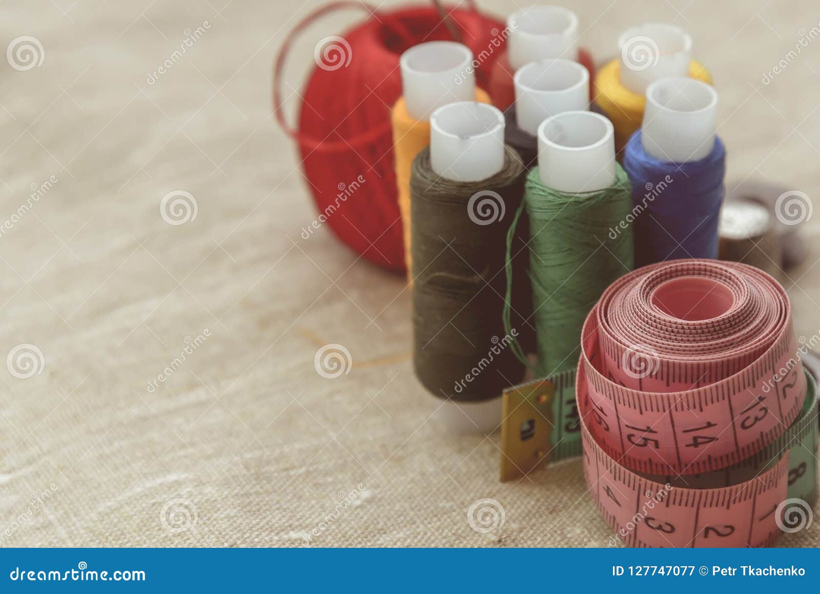 Composition of Seamstress, Tailor, Thread for Sewing and for Knitting ...