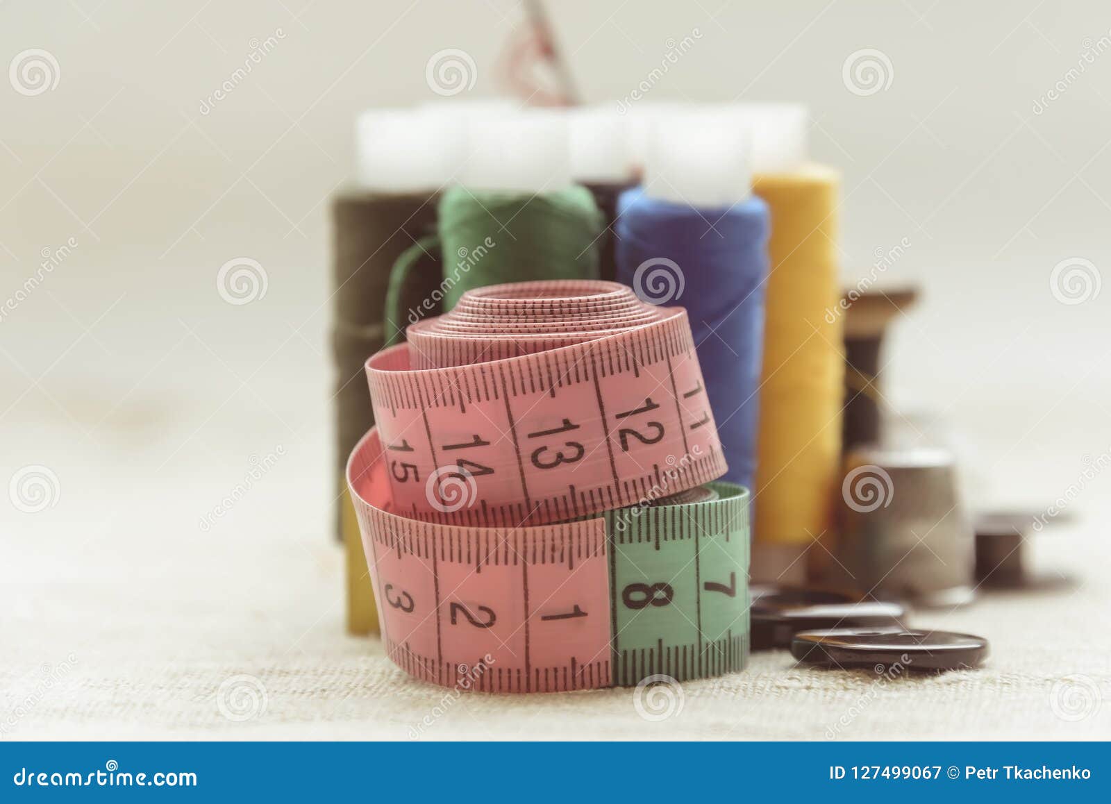 Composition of Seamstress, Tailor, Thread for Sewing and for Knitting ...