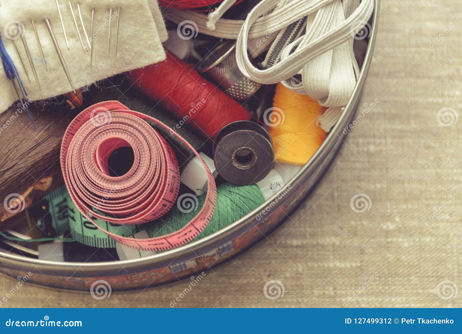 Composition of Seamstress, Tailor, Thread for Sewing and for Knitting ...