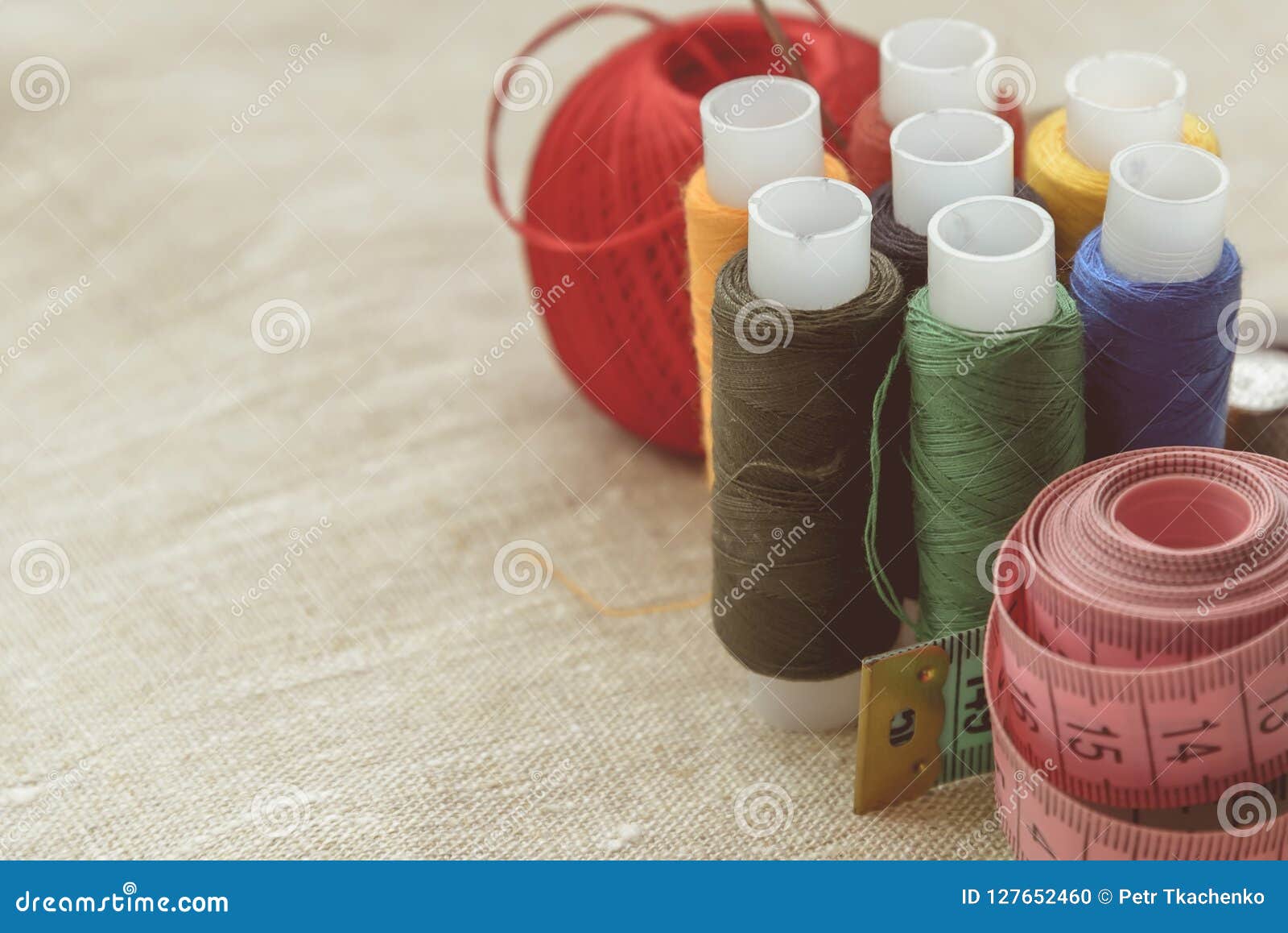 Composition of Seamstress, Tailor, Thread for Sewing and for Knitting ...