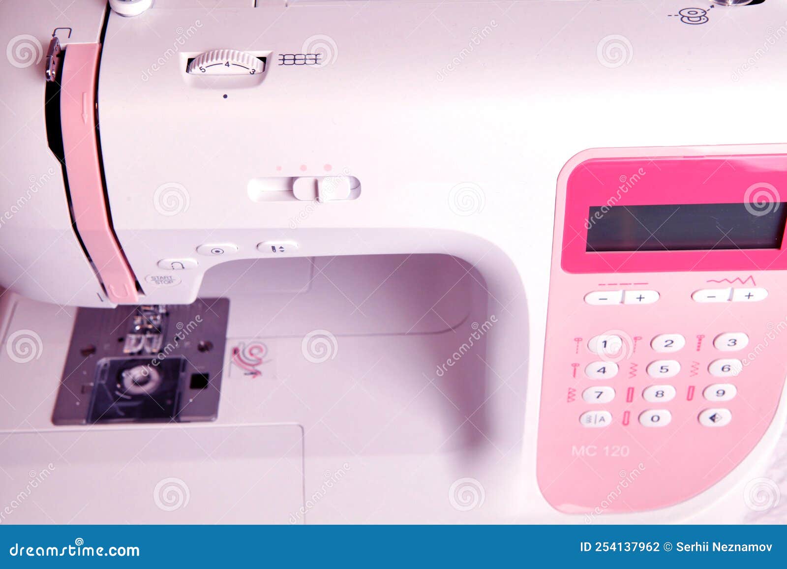 Composition from a Sewing Machine. Mannequin, Flowers on a Retro Table ...