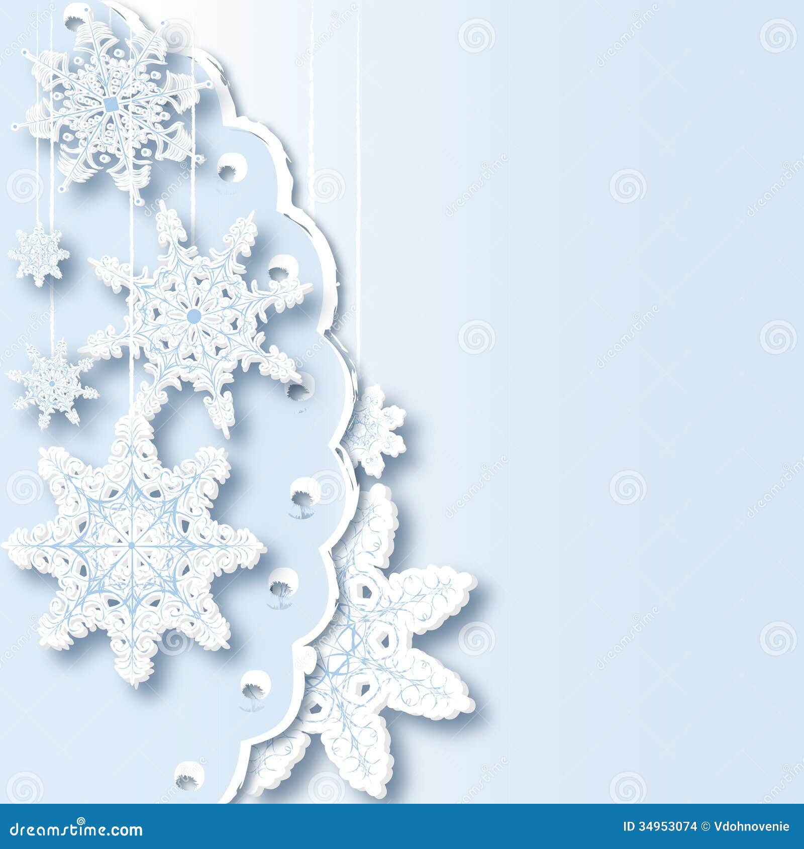 Composition from Snowflakes Stock Illustration - Illustration of ...