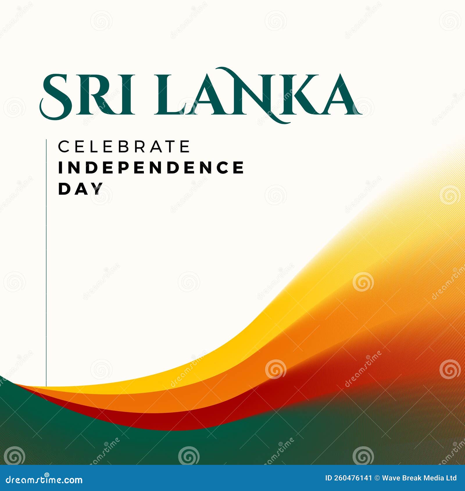 Composition of Sri Lanka Independence Day Text Over Colourful ...