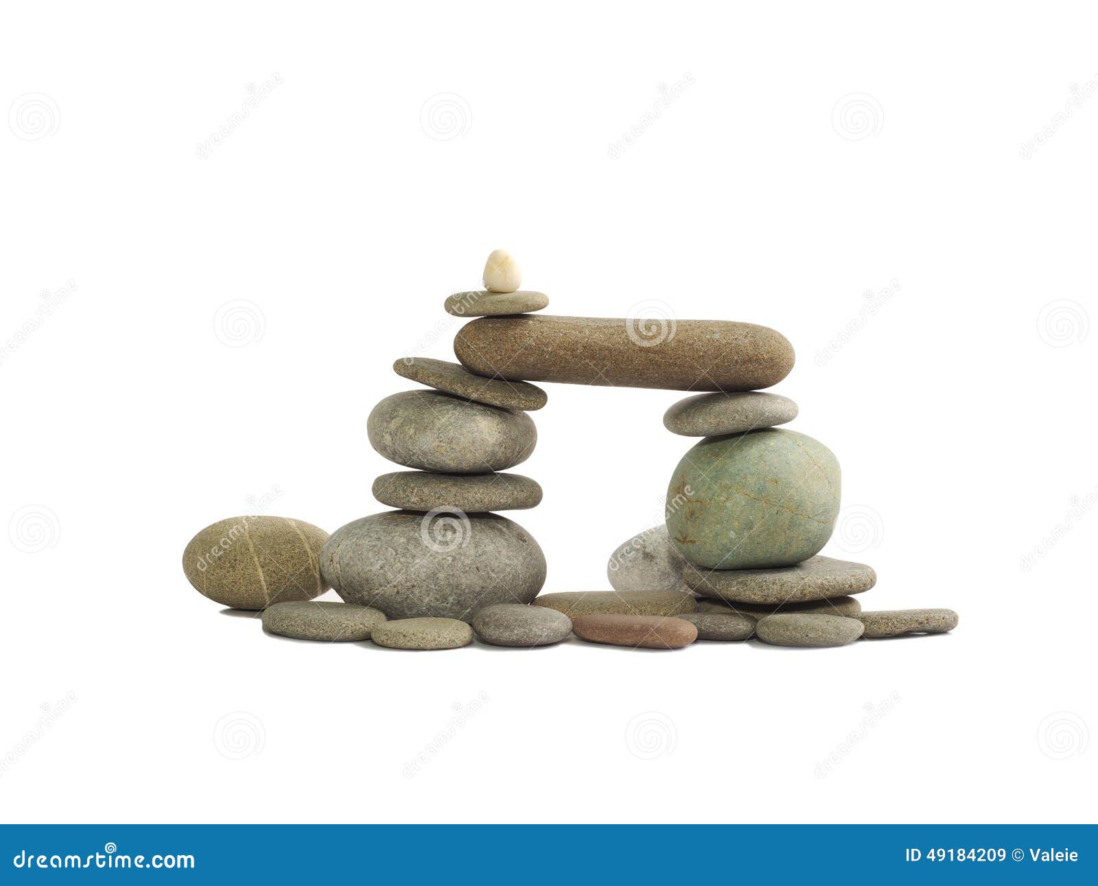The Composition of the Stone Pebbles, Isolated Stock Image - Image of ...