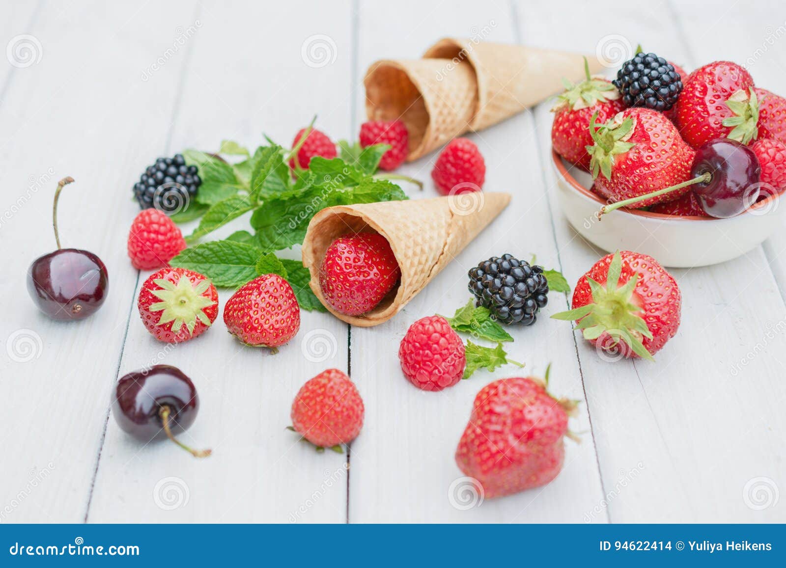 Composition with Strawberries, Cherries, Raspberries and Blackberries ...