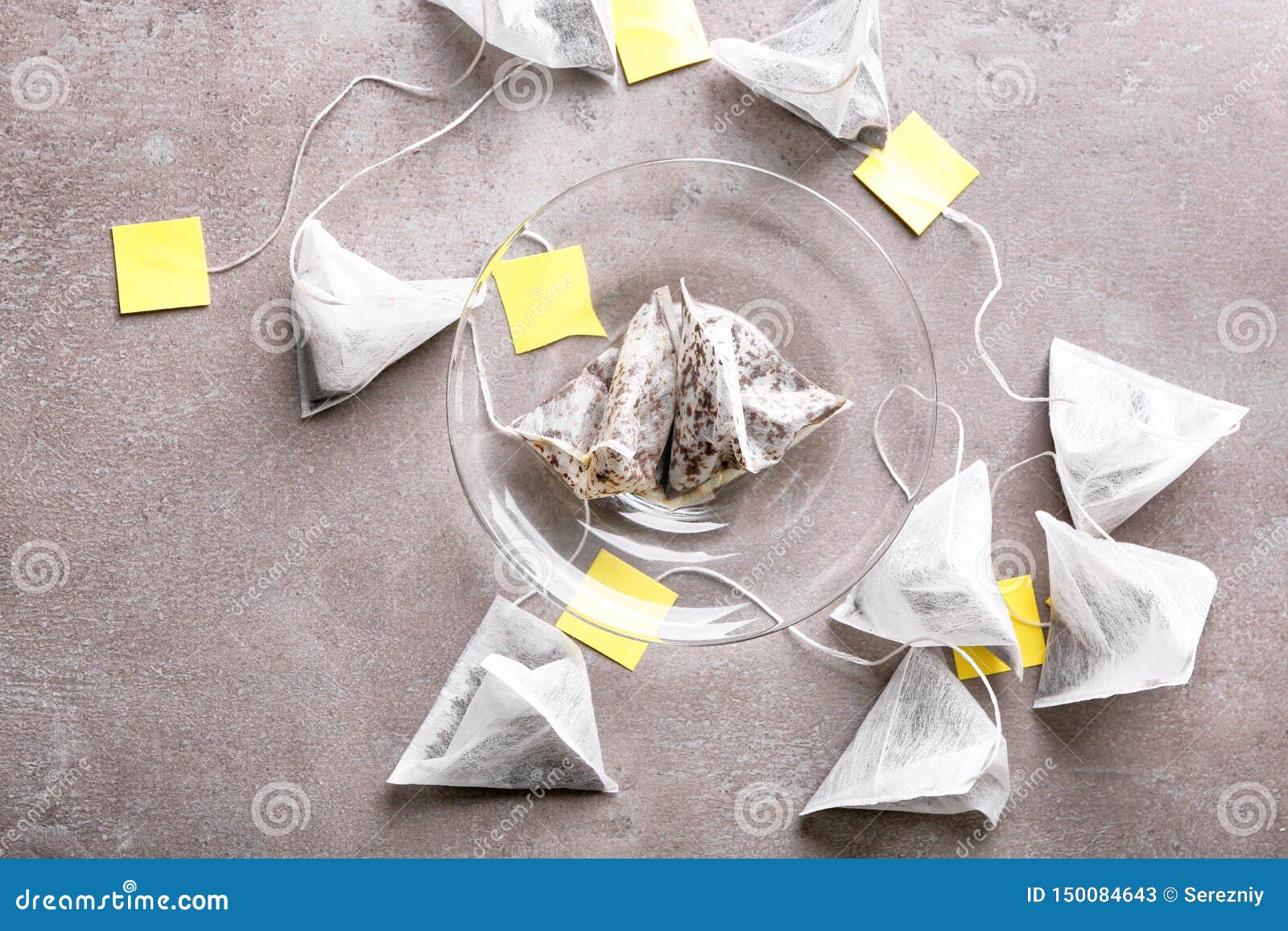 Composition with Tea Bags on Table Stock Image - Image of breakfast ...