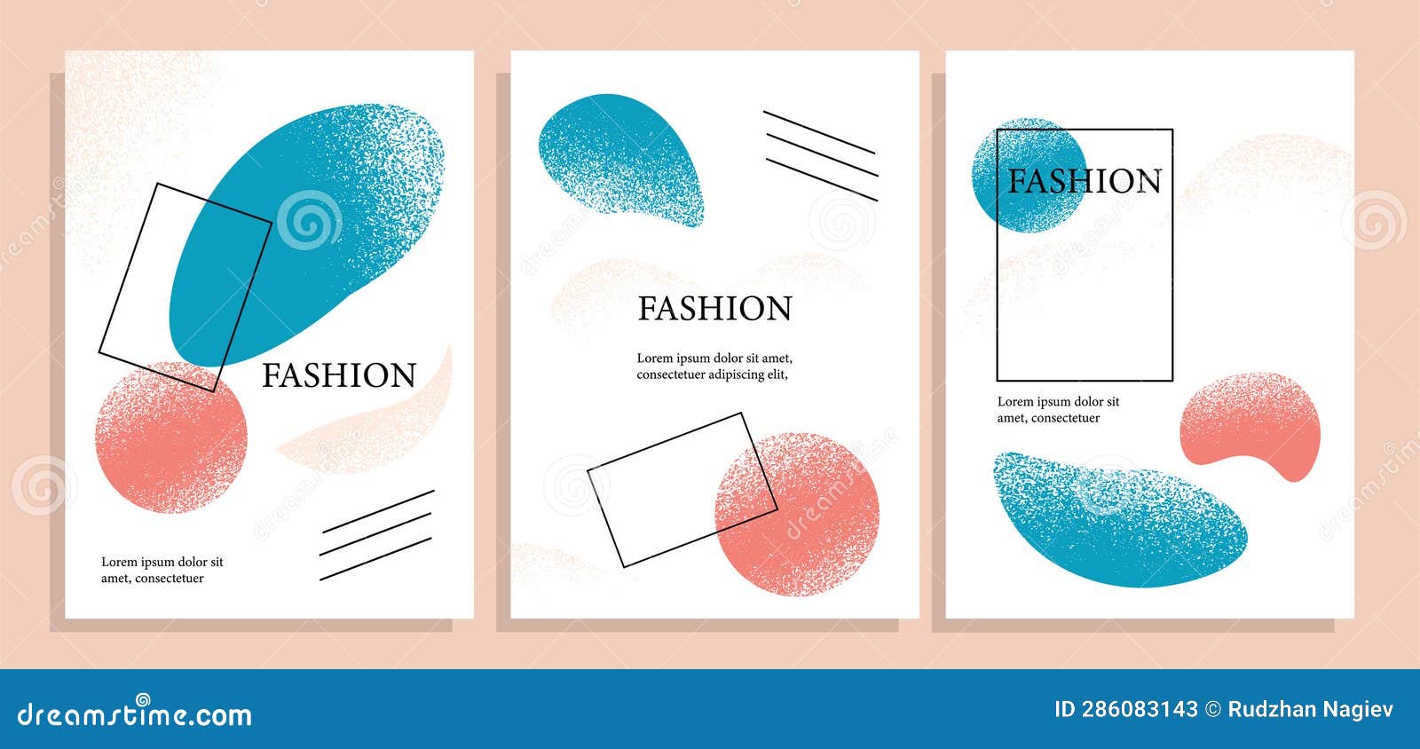 Composition with Texturing Vector Set Stock Vector - Illustration of wallpaper, flat: 286083143