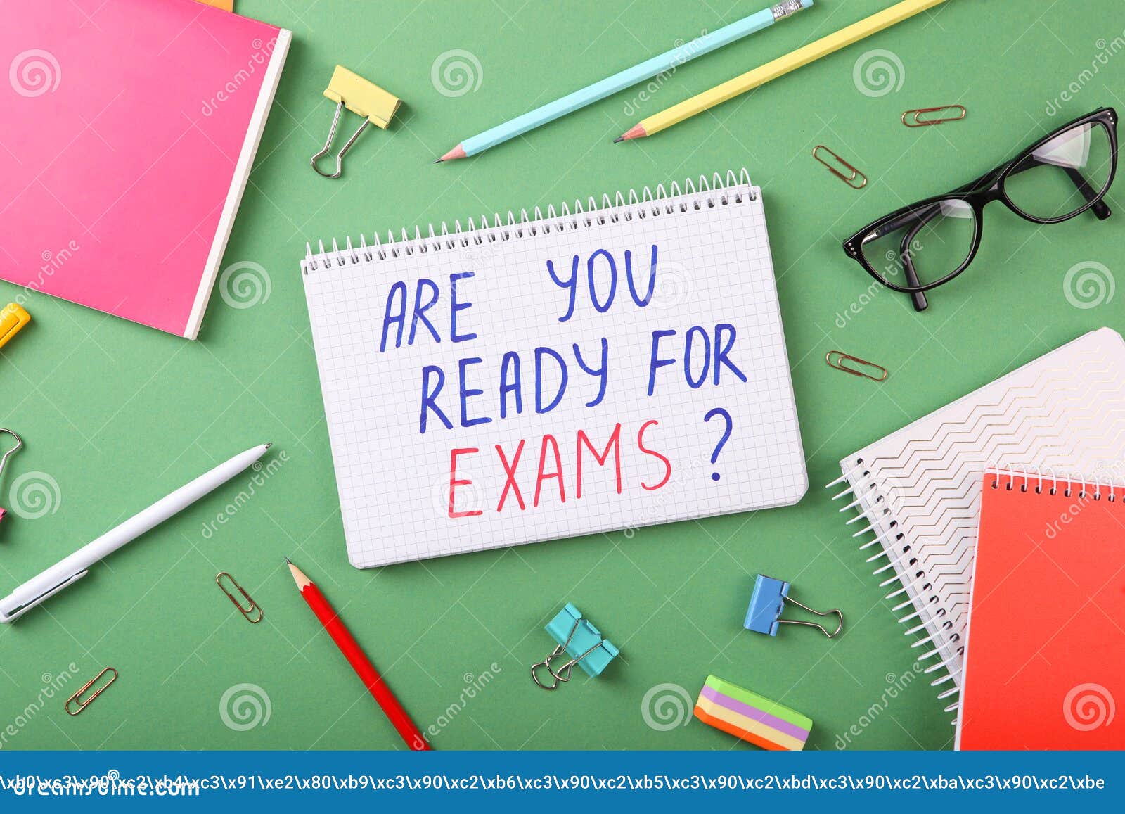 Composition on the Theme are You Ready for Exams Top View. Stock Photo ...